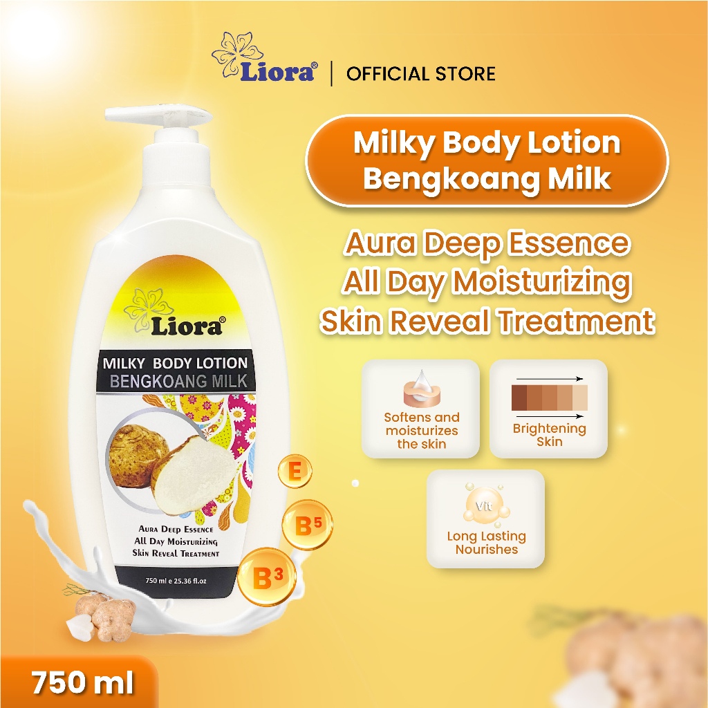 LIORA Milky Body Lotion (Bengkoang Milk) - 750ML - Liora Beauty