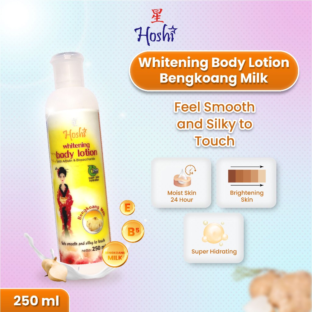 HOSHI Whitening Body Lotion (Bengkoang Milk) - 250ML - Liora Beauty