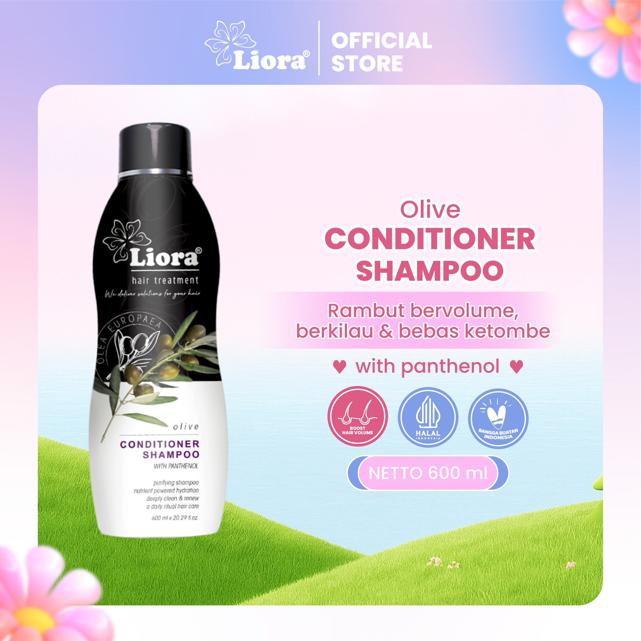 LIORA Black Shampoo (Nutrient) 600ML - Liora Beauty